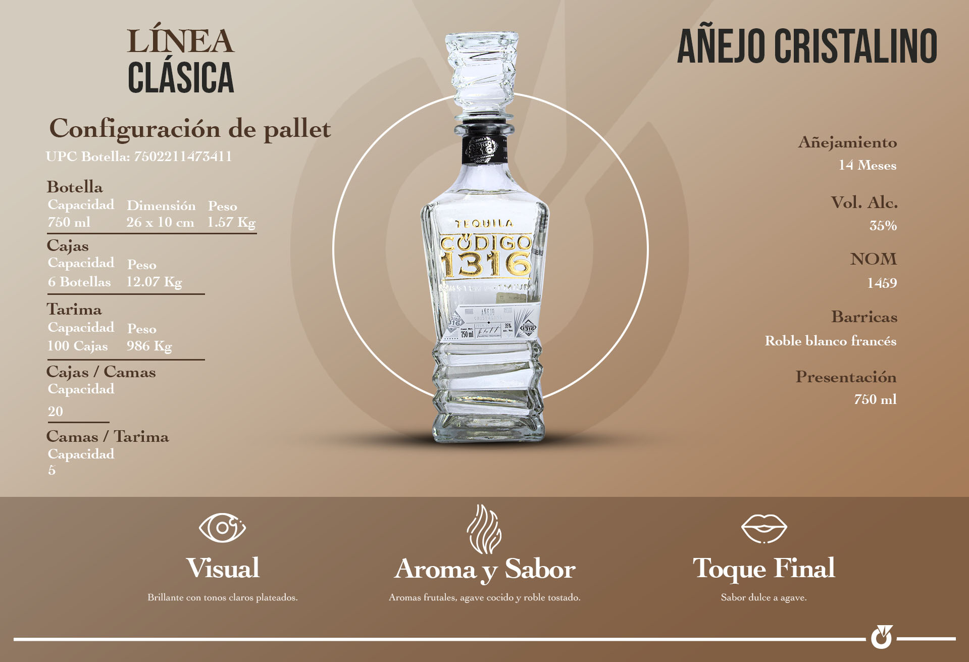 Tequila Código 1316 - productos